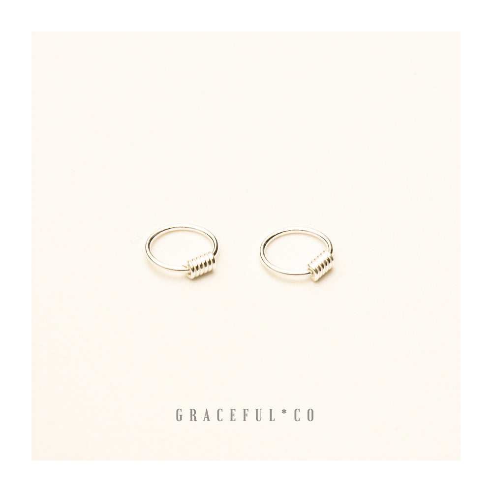 Tiny Spring Endless Huggie Hoop Earrings